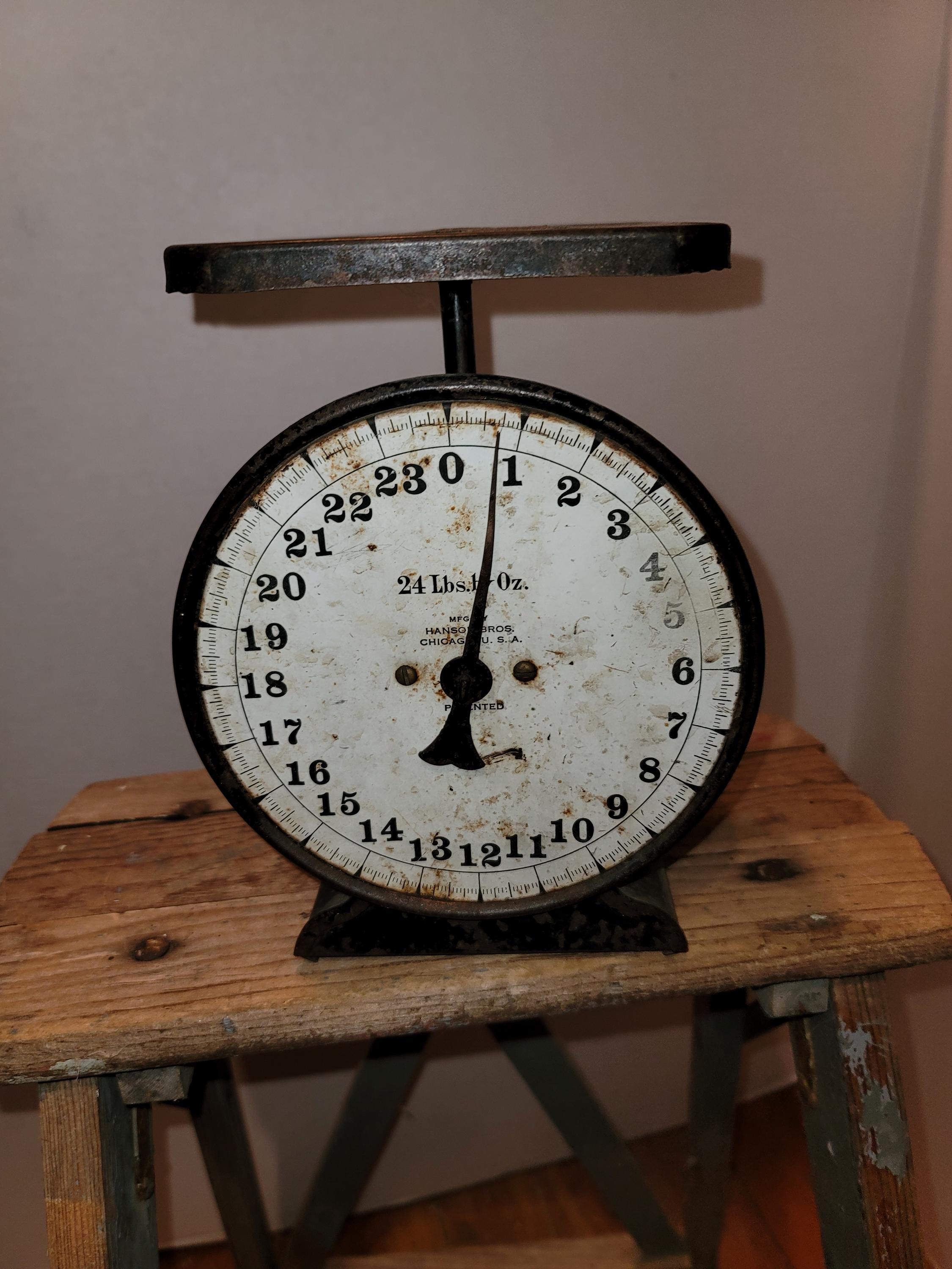 Antique Metal Scale 24lb Hanson Bros. Chicago U.S.A - Etsy