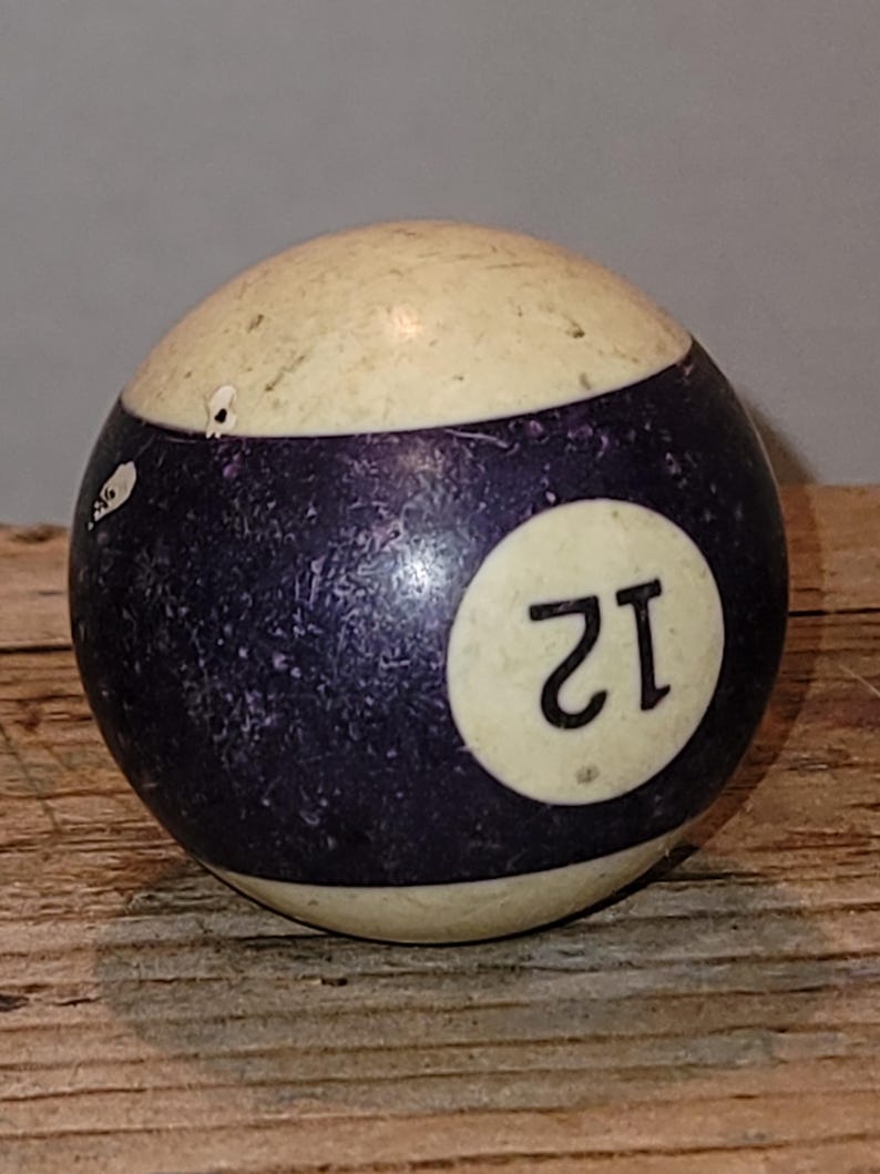 Billiard Ball #12, Vintage Pool Ball - Etsy
