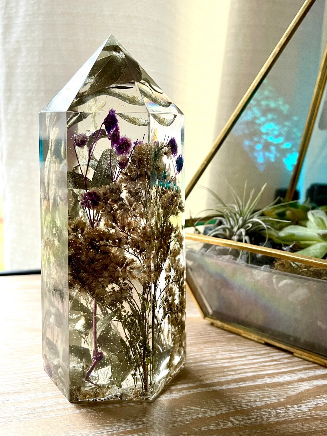 Decorative Crystal Floral Tower Floral Arrangement Crystal - Etsy