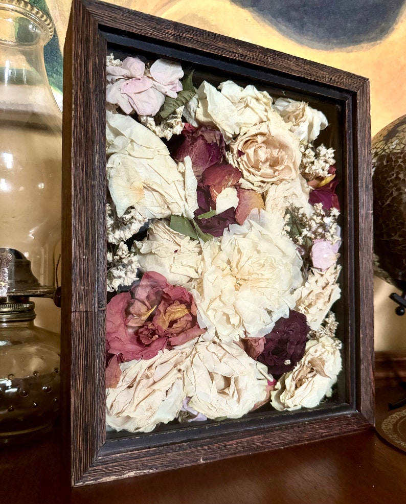 Preserved Dried Roses Floral Shadow Box - Etsy
