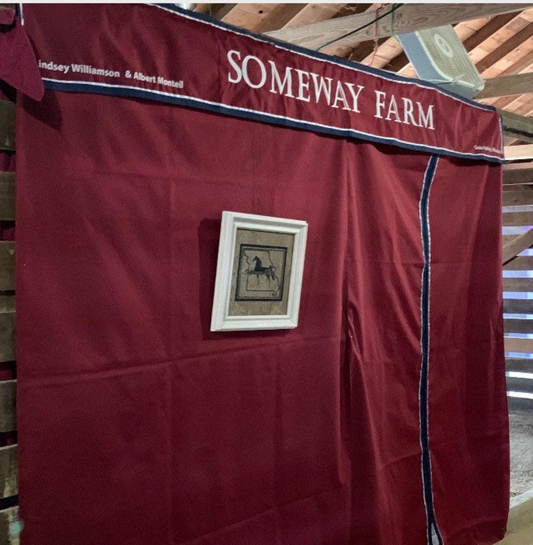 Custom Drapes for Horse Show | Custom Tack Drapes | Custom Stall Drapes ...