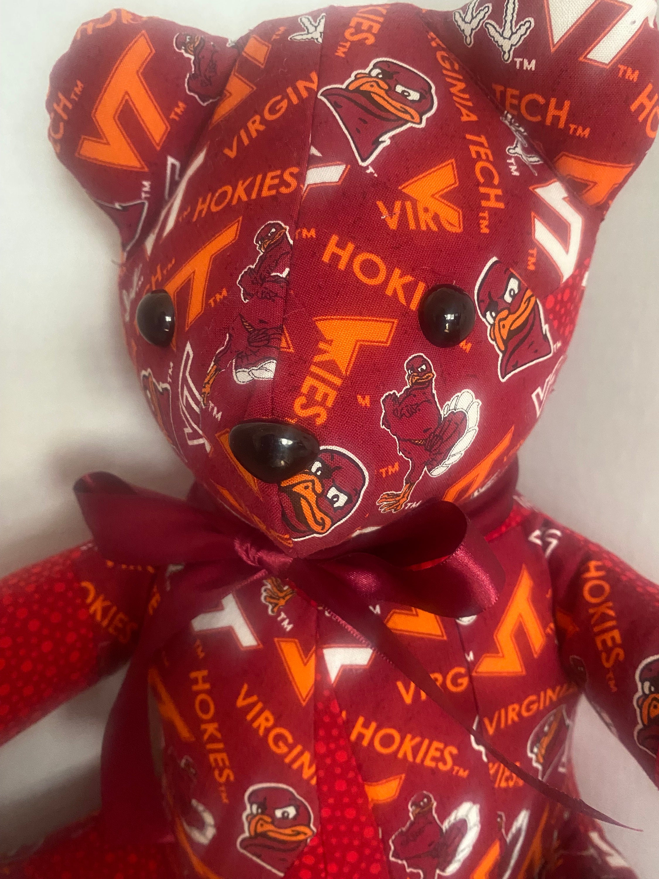 Virginia Tech Patchwork Teddy Bear, Graduation Bear , Penn State, Wvu ...