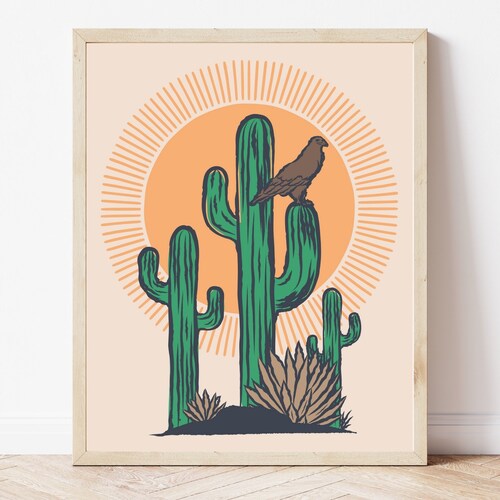 Cactus Decor Cactus Wall Decor Desert Decor Southwestern - Etsy