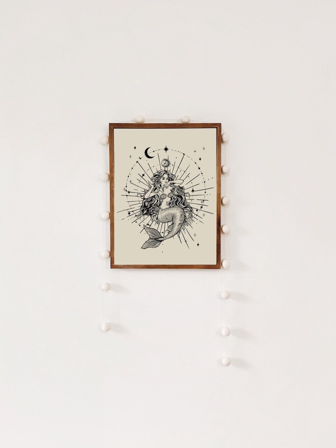 Celestial Mermaid | Mermaid Print | Mermaid Art Print | Mermaid Wall ...