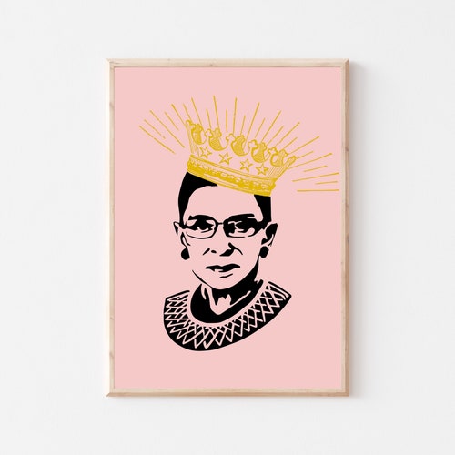 Notorious RBG Art Print Ruth Bader Ginsburg Portrait Cubicle - Etsy