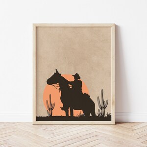 Cowboy Sun 1 | Cowboy Art Print | Cowboy Decor | Western Decor ...