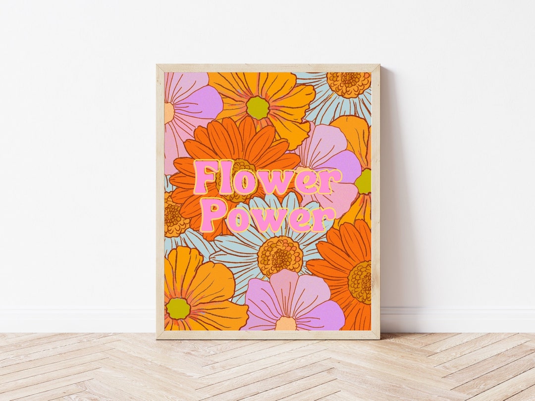 Flower Power Pink | Hippie Decor | 70s Decor | Flower Power Decor ...
