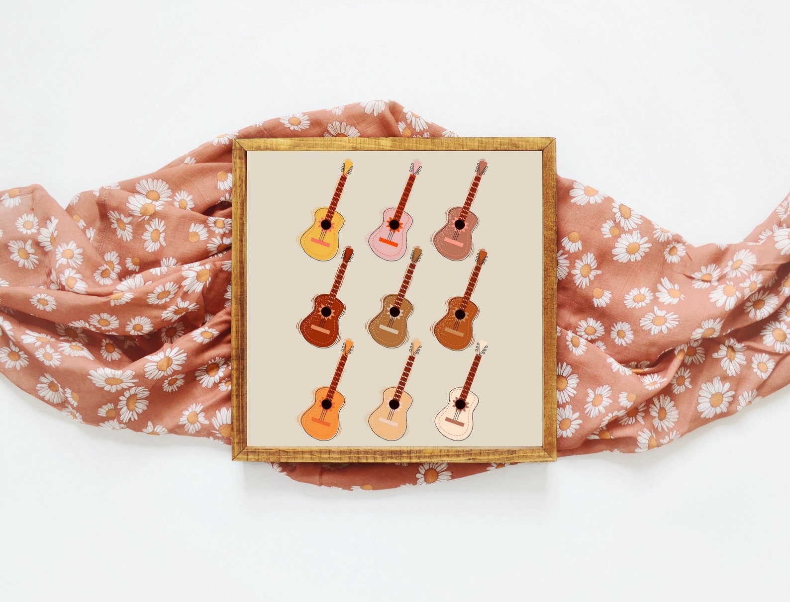 Western Boho Decor Guitars Art Print Boho Decor Western - Etsy