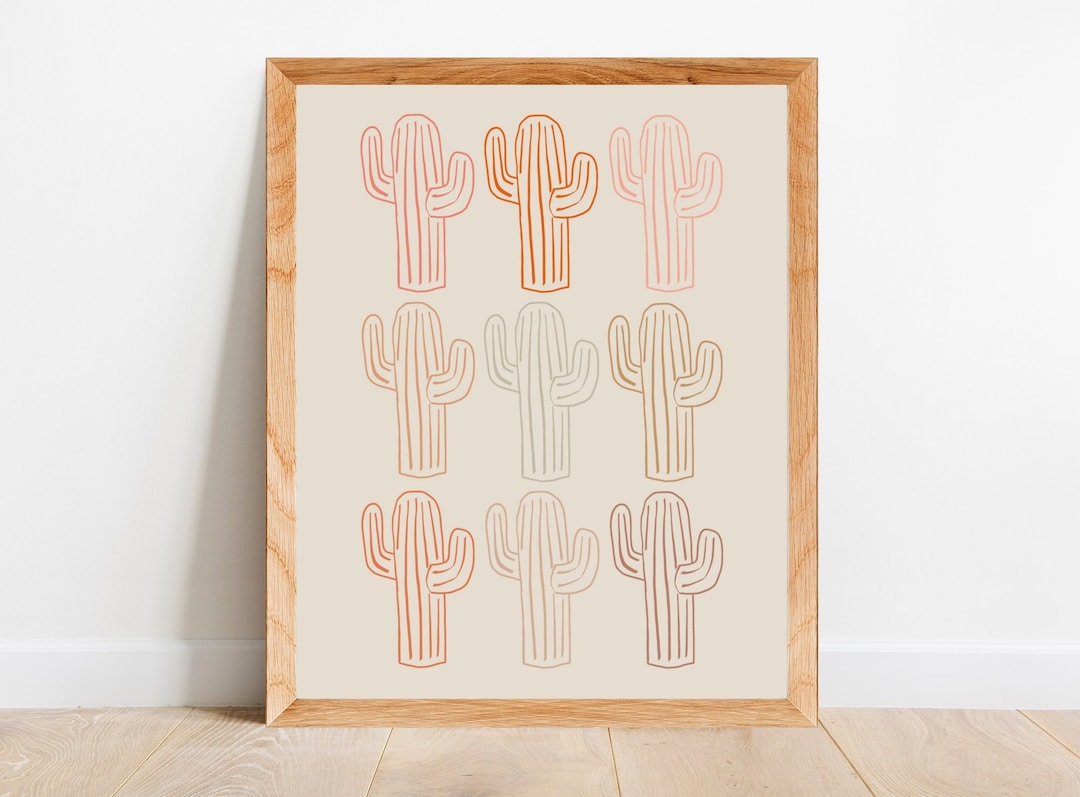 Line Cactus | Western Decor | Cactus Decor | Cactus Wall Decor ...