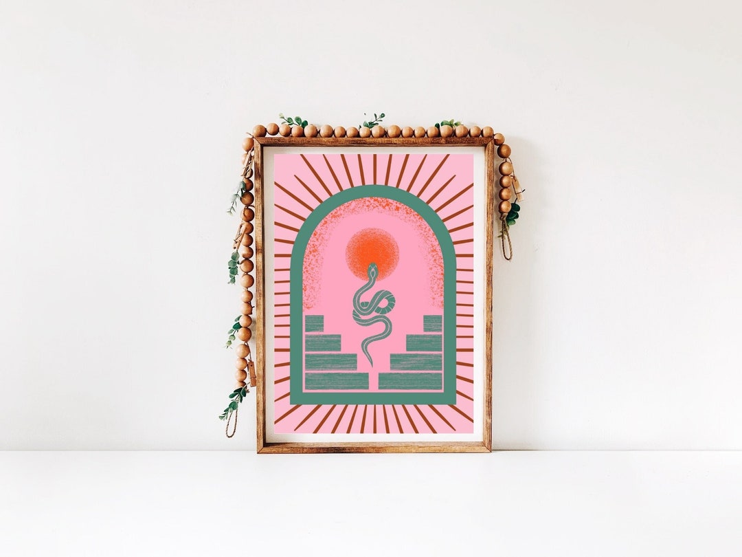 Electric Snake | Snake Print | Snake Wall Art | Snake Decor | Modern ...