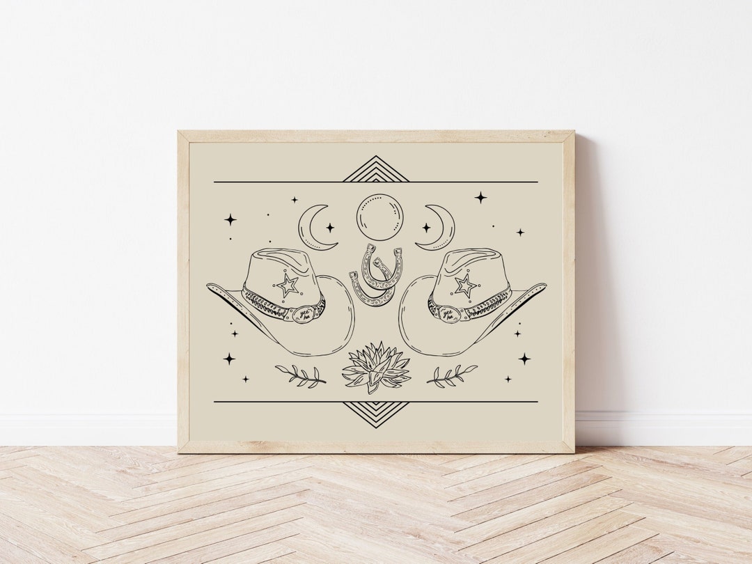 Cosmic Hats | Western Decor | Western Wall Decor | Horseshoe Art ...