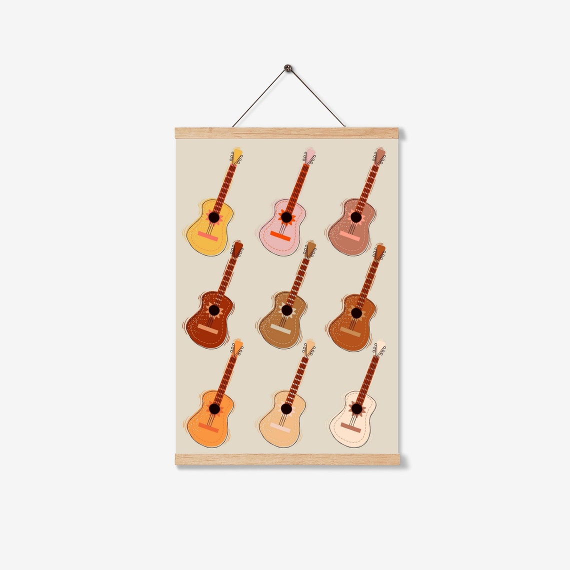 Western Boho Decor Guitars Art Print Boho Decor Western - Etsy