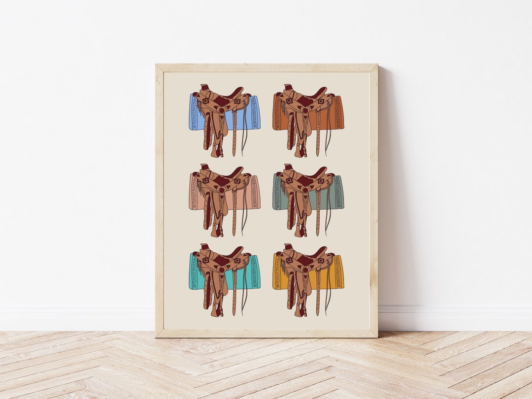 Multi Saddles | Southwestern Decor | Southwestern Art | Western Wall ...