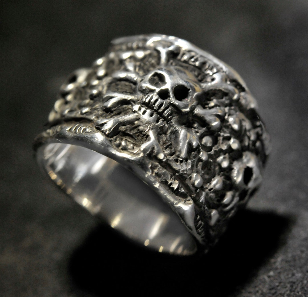 Pirate Skull Ring, Silver Pirate Ring,silver Skull Ring,skull and ...