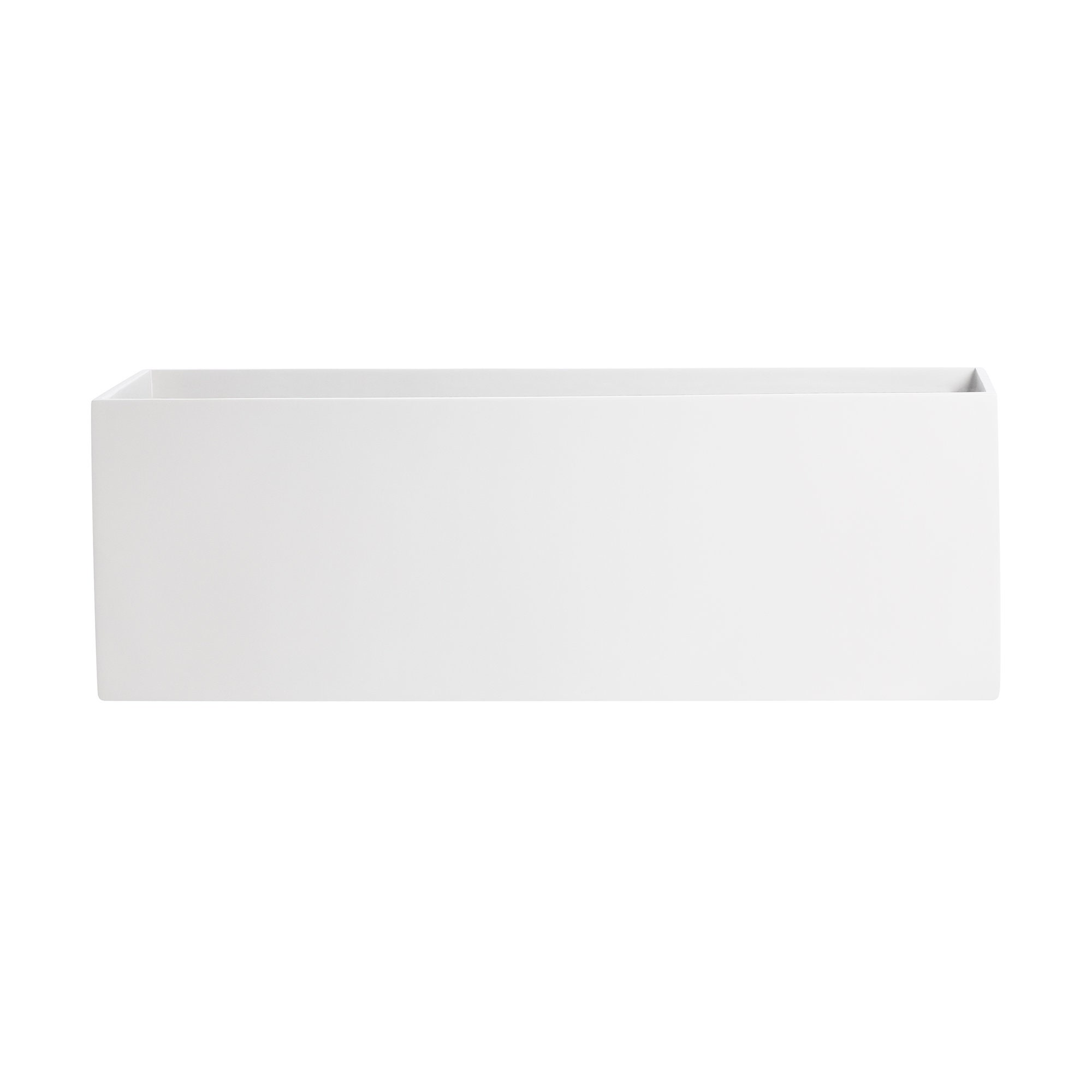 Belmont Rectangle Modern Planter Box - White. Made From Hand Laid ...