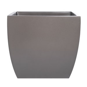 Pacifica Square Curved Modern Planter Box - Grey. Made From Hand Laid ...