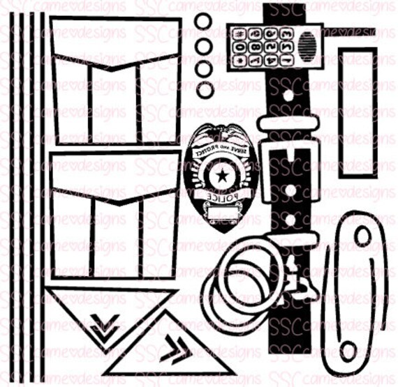 Kids Cop Uniform Sublimation SVG PNG File - Etsy