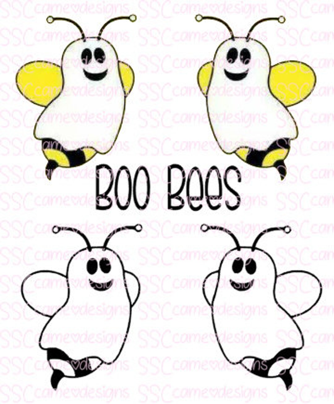 Boo Bees SVG - Etsy