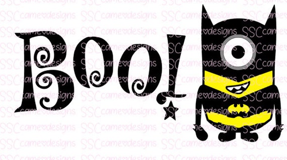 Boo Minion SVG JPG PNG File | Etsy
