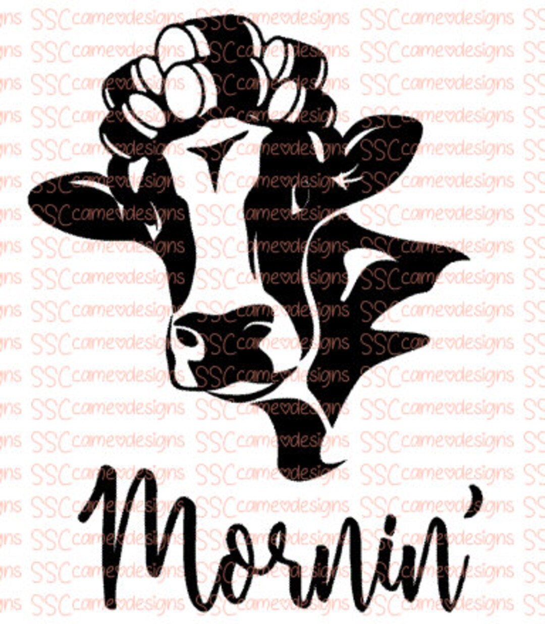 Farmhouse Cow With Rollers SVG PNG File - Etsy
