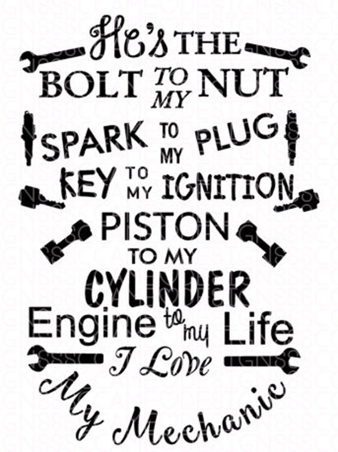 I Love My Mechanic SVG File - Etsy