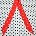 Fular rojo lunares seda bufanda rojo seda estrecho bufanda | Etsy