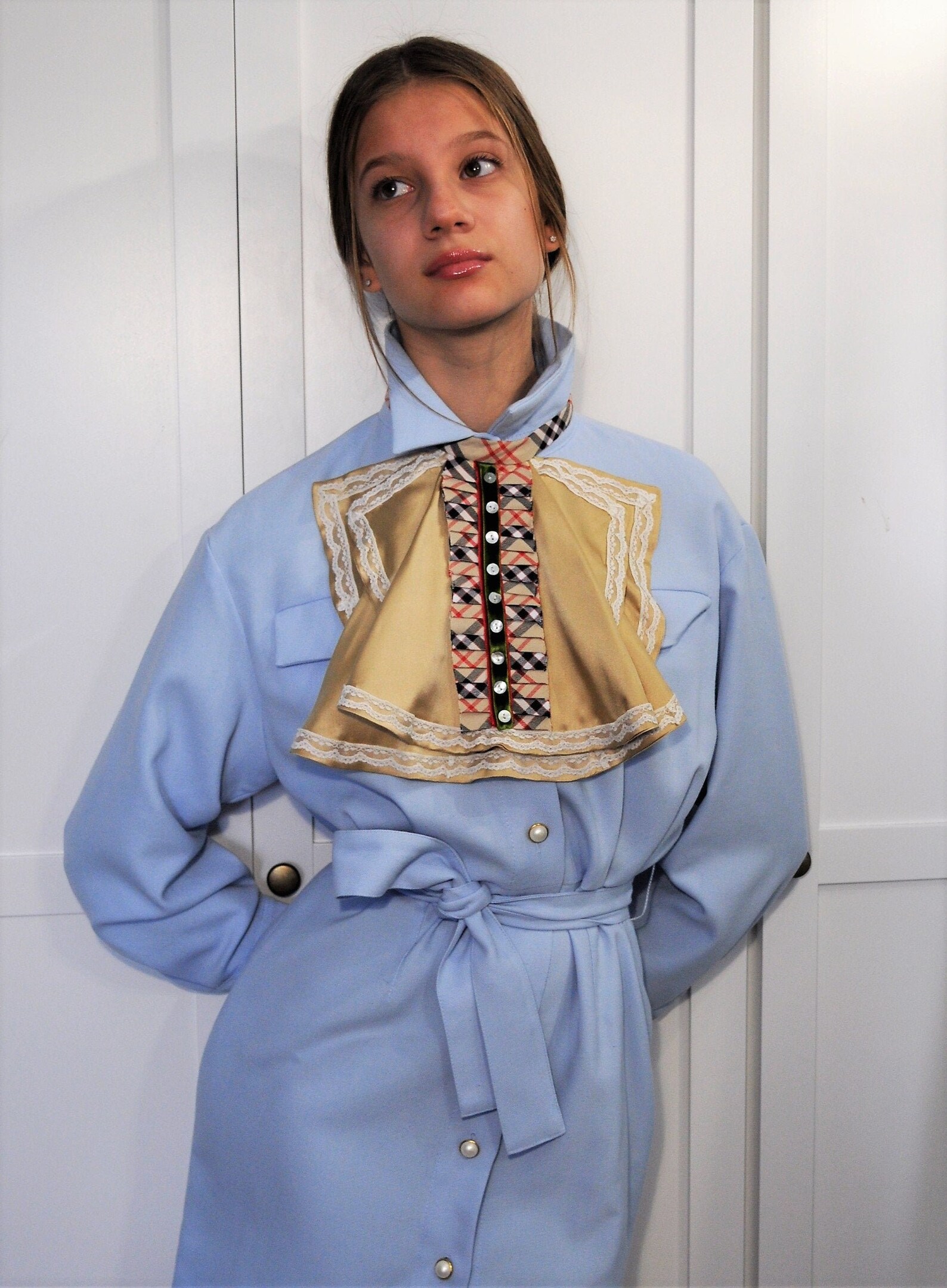 Silky Lace Jabot Lace Cold Jabot Two Pieces Jabot Silk - Etsy