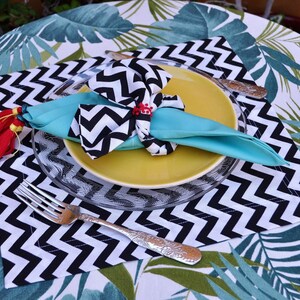 Tropical Tablecloth, Green Red Tablecloth, Cotton Tablecloth, Dining ...