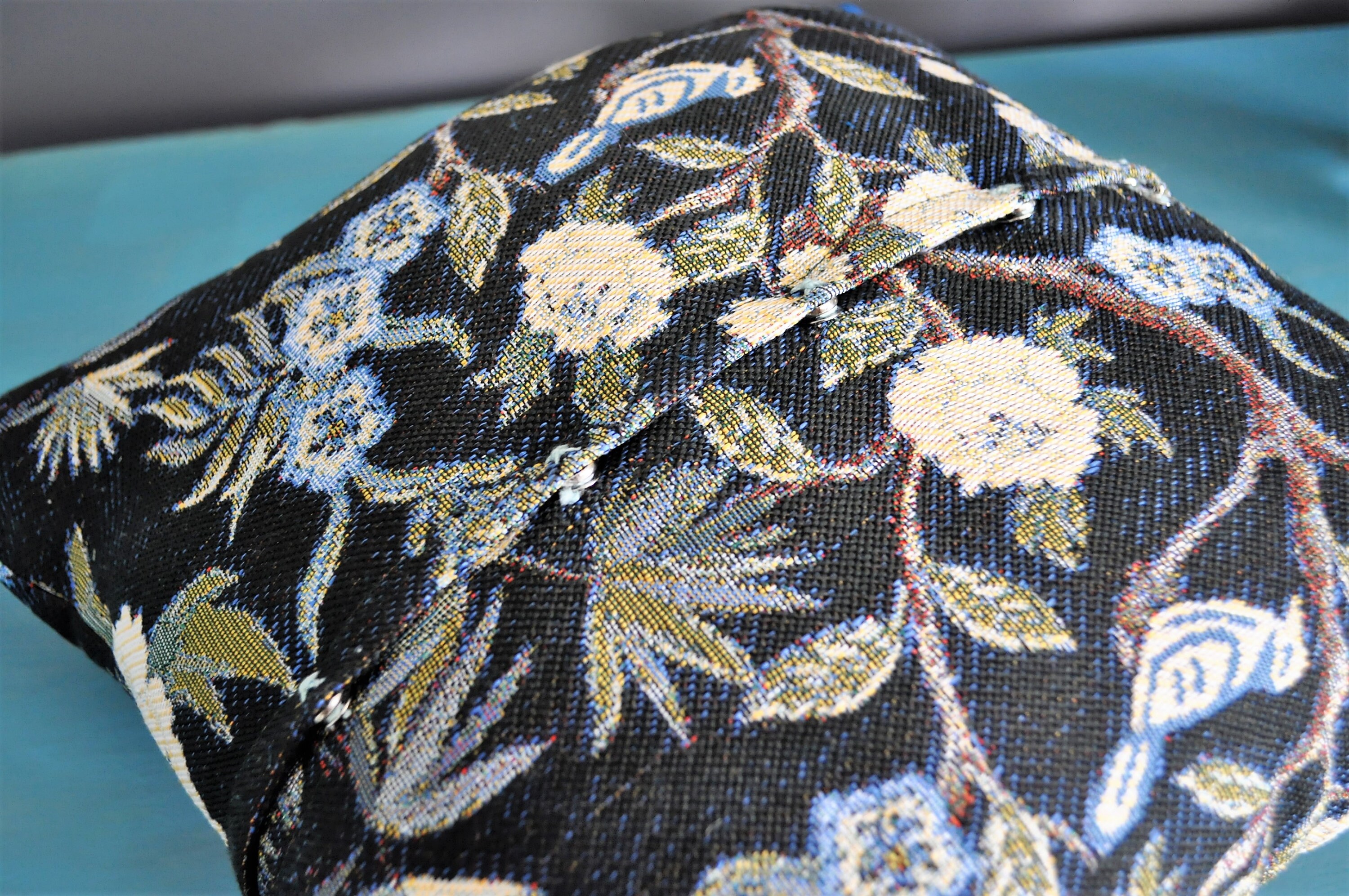 Blue Peacock Cover Small Tapestry Cover Retro Style Cushion - Etsy