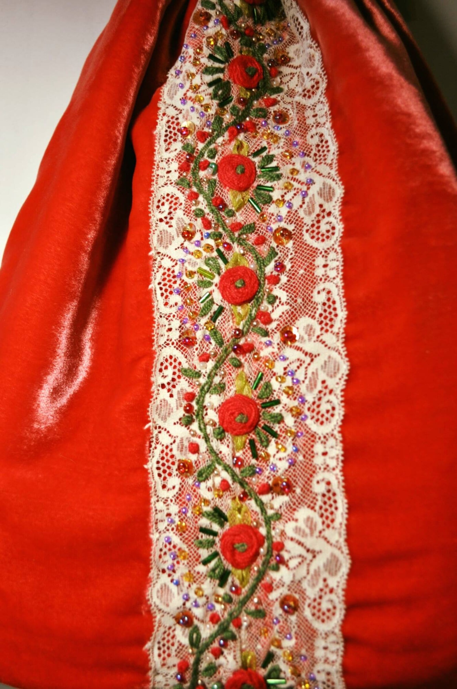 Bridal Velvet Bag Silk Velvet Sack Bag Bride Red Pouch Bag - Etsy