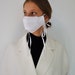Designer White Mask, White Mask With Ties, Triple Layer Mask ...