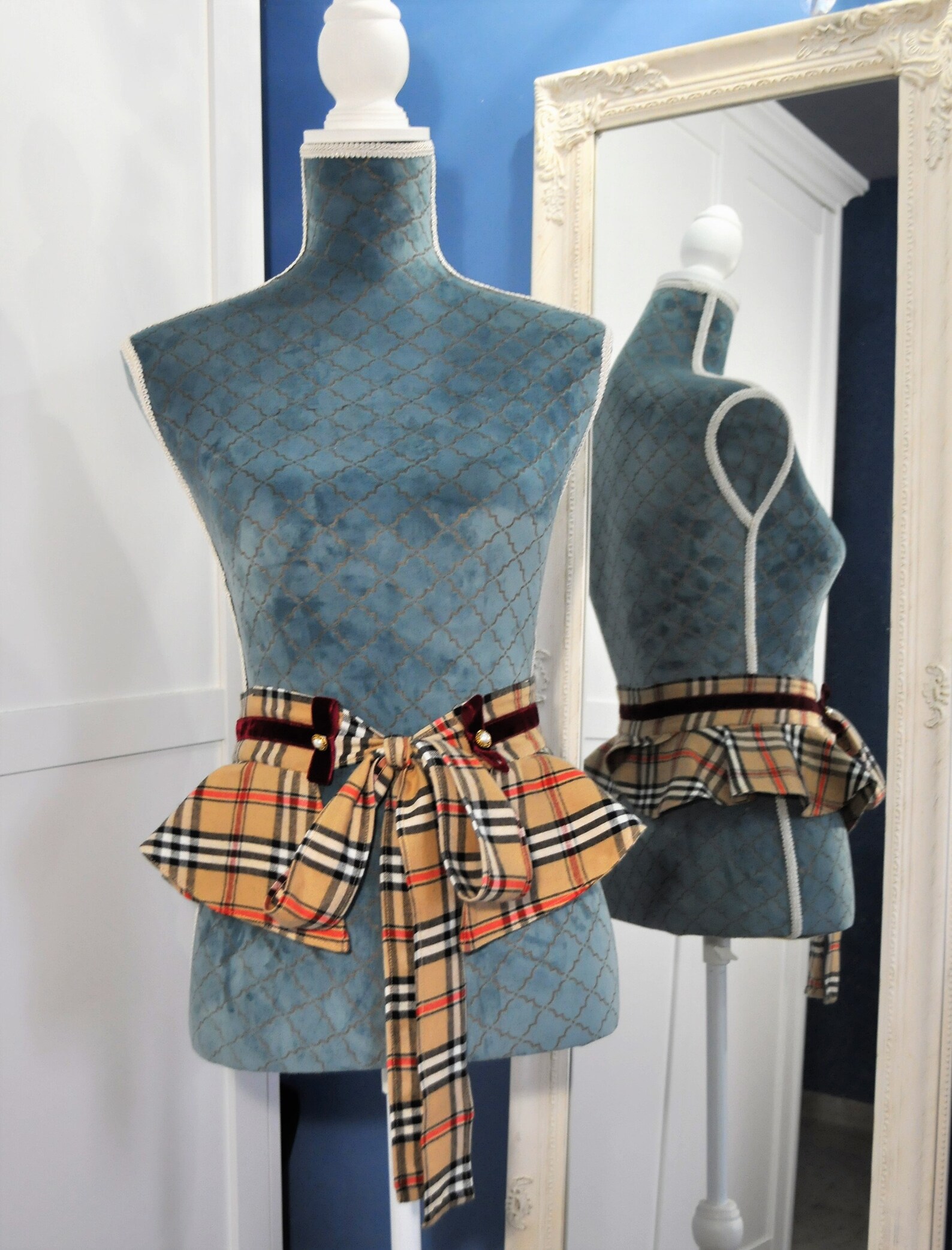 Plaid Ruffle Belt Fabric Ruffle Belt Fabric Belt Long Tie - Etsy