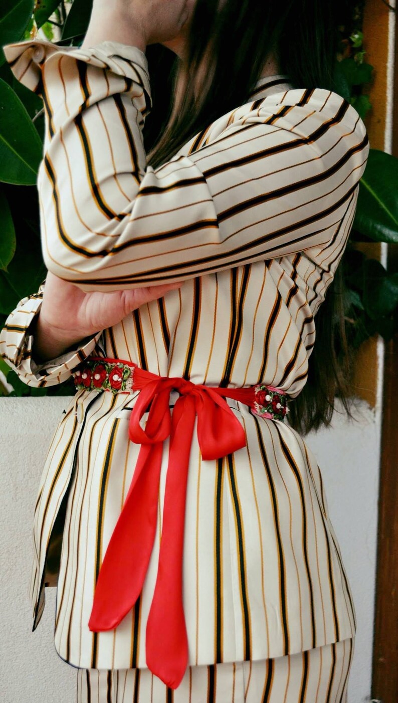 Silk Velvet Red Belt Wedding Red Belt Flowers Fabric Belt - Etsy