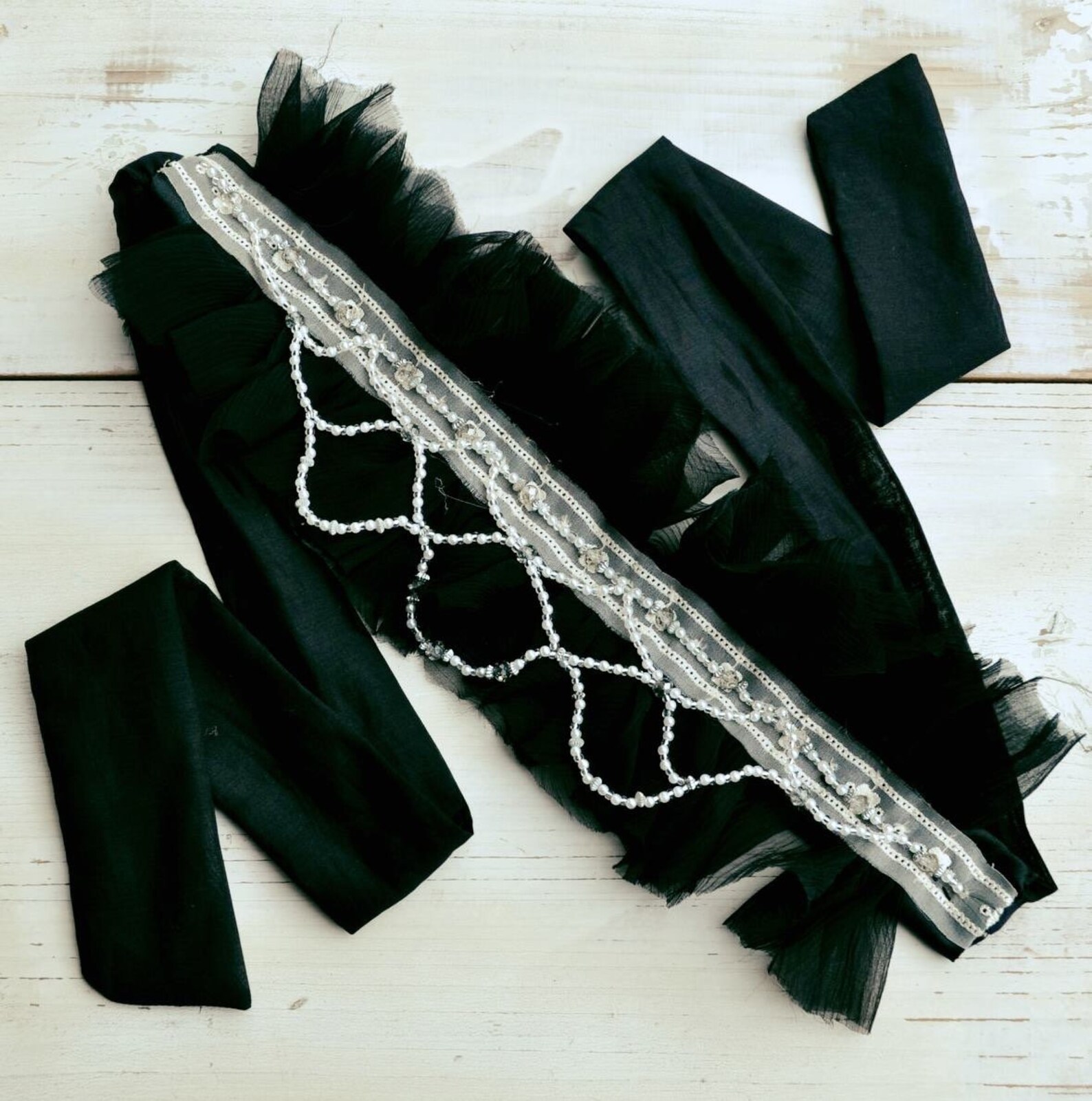 Ruffle Black Collar Lace Black Choker Wedding Lace Collar - Etsy