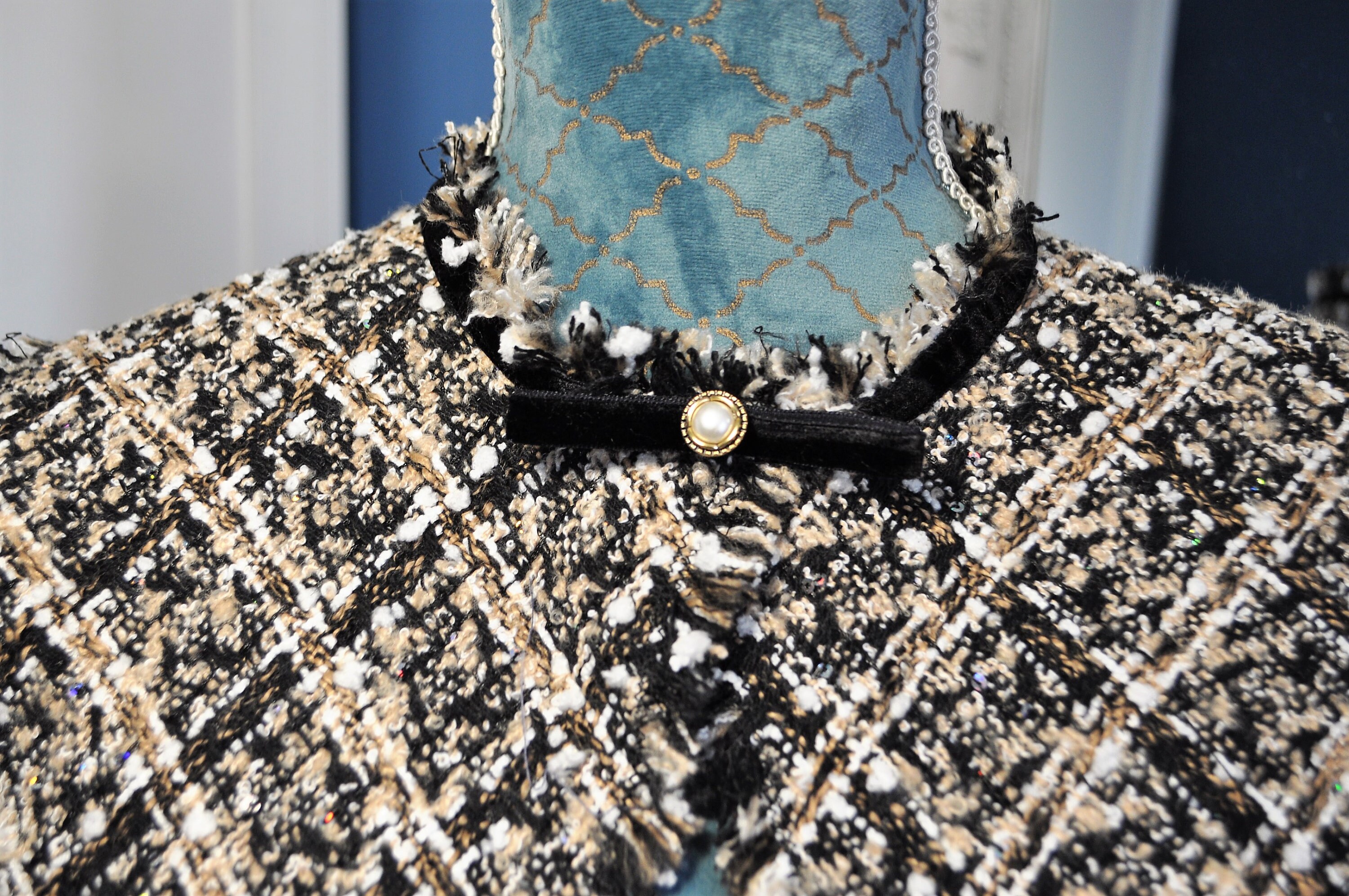 Extra Large Collar Tweed Fringes Collar Plaid Tweed Collar - Etsy