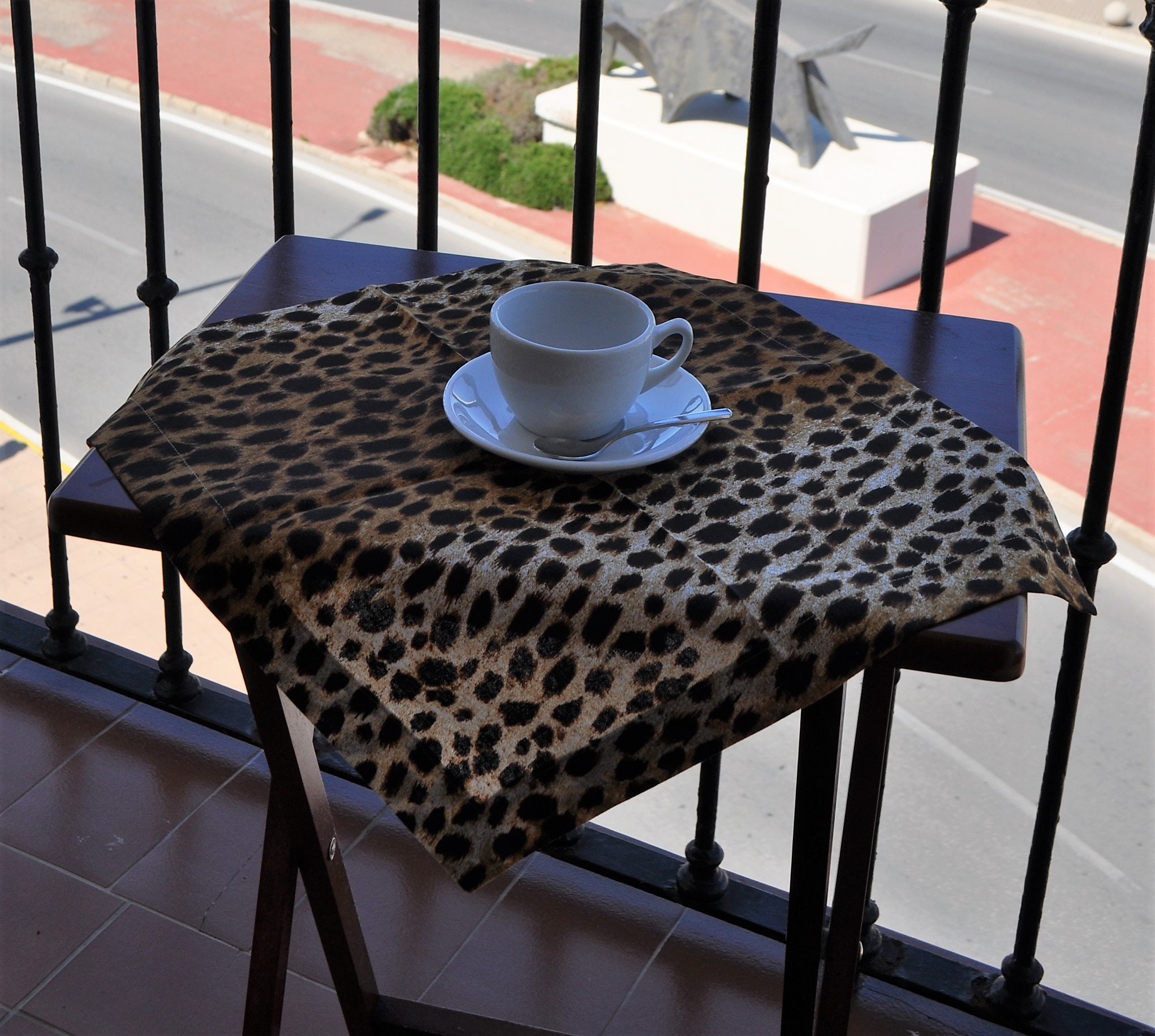 Leopard Print Napkin, Tropic Print Napkins, Set2 Leopard Napkins, Set ...