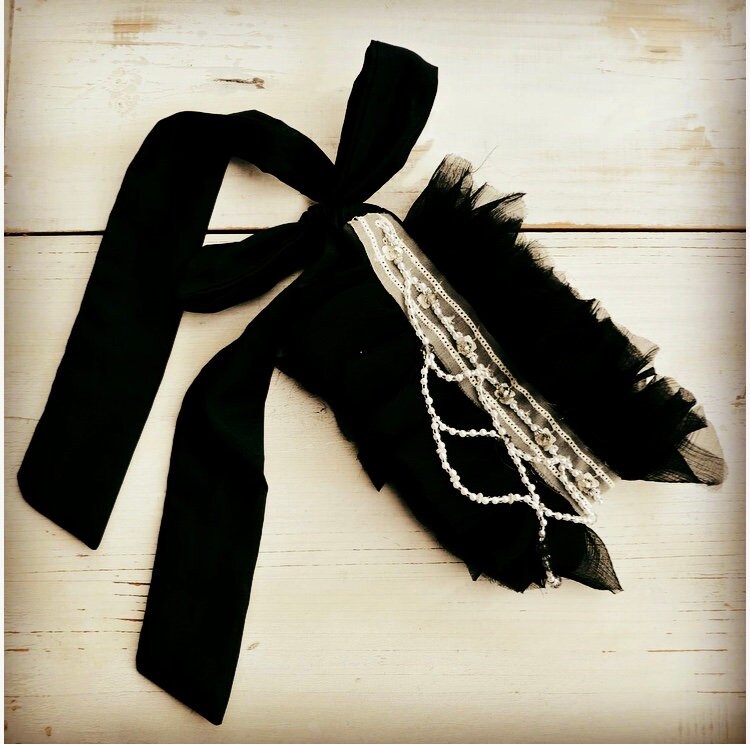 Ruffle Black Collar Lace Black Choker Wedding Lace Collar - Etsy