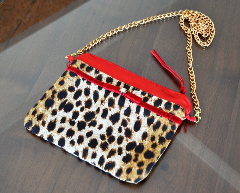Crossbody Clutch Leopard Print Clutch Animal Print Lover - Etsy