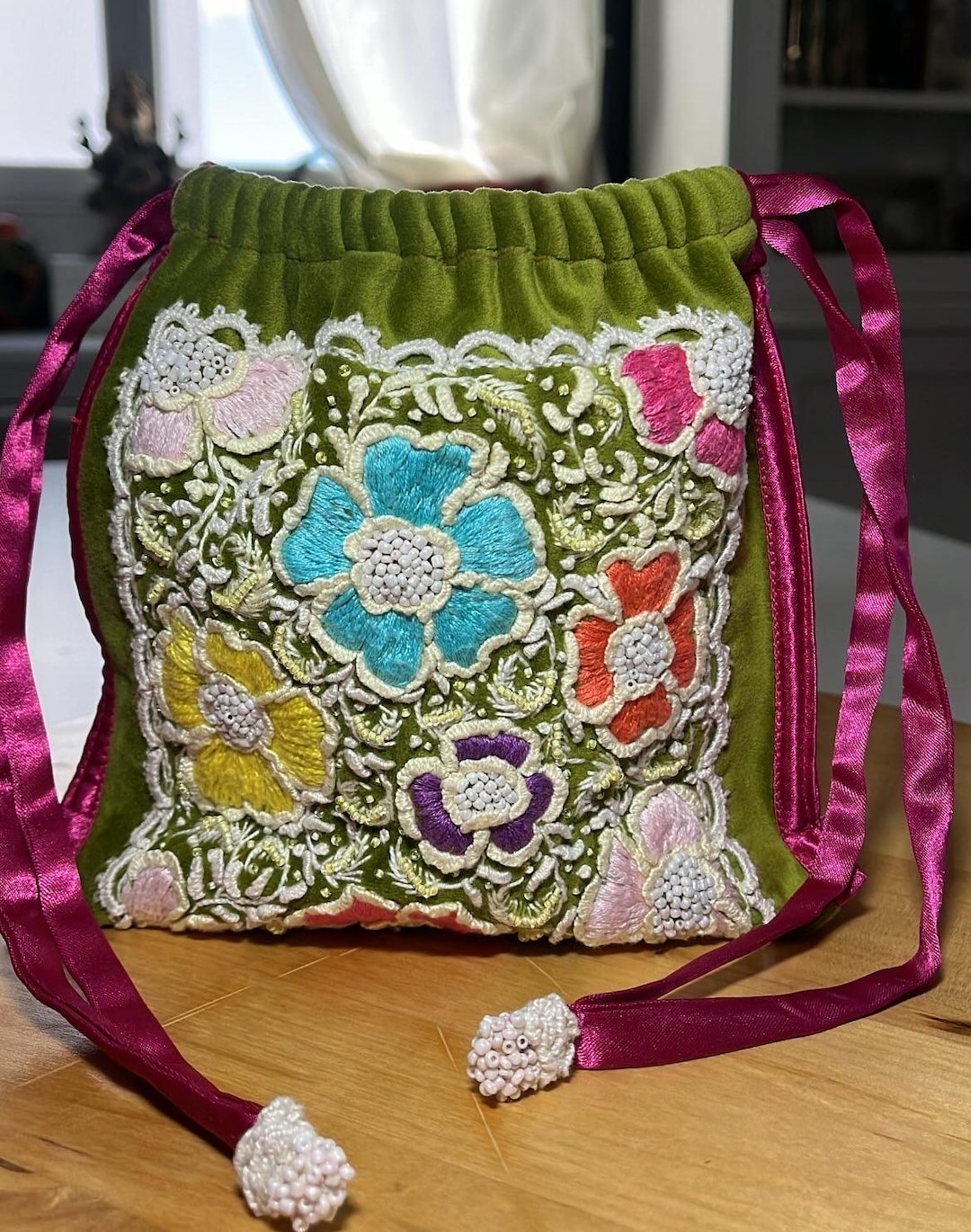 Embroidery Mini Bag, Hand Embroidery, Brazilian Embroidery, Velvet ...