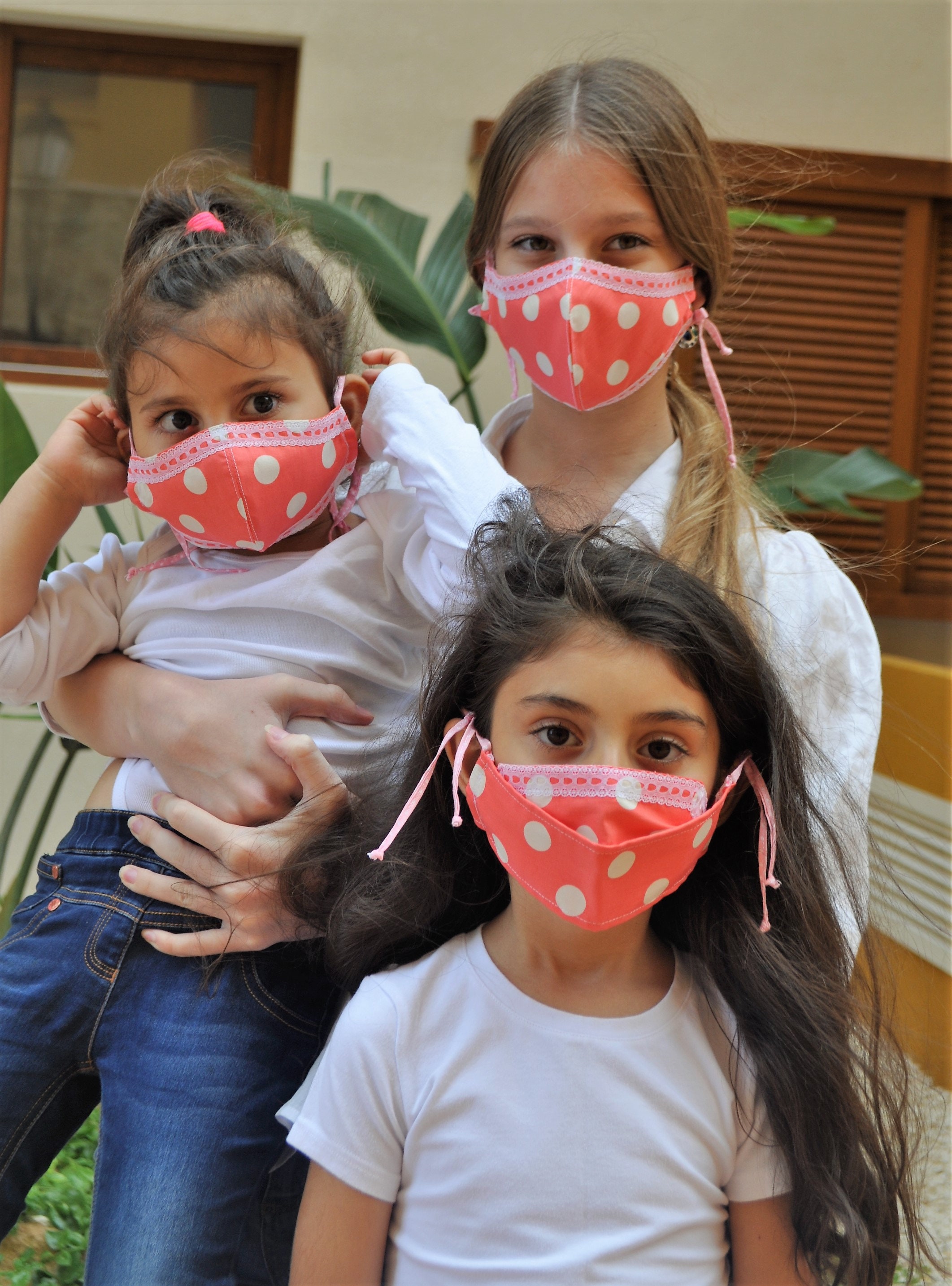 Bridal Rustic Mask Coral Mask Long Ties Duoble Layer Mask - Etsy