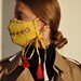 Hand Embroidery Mask Yellow Face Mask Triple Layer Mask - Etsy