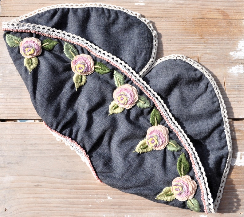 Embroidered Collar, Hand Embroidered, Peter Pan Collar, Brazilian Embroidery, DMC Yarn ...