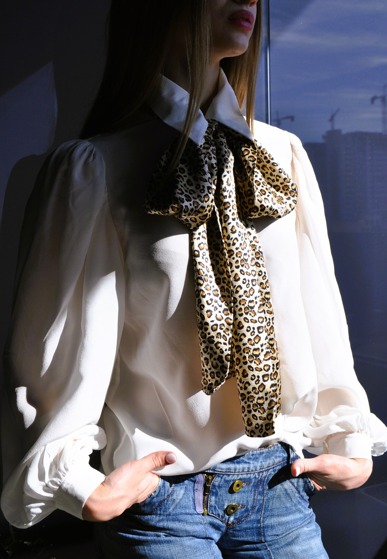 Extra Long Scarf, Pure Silk Scarf, Leopard Print Scarf, Beige Brown ...