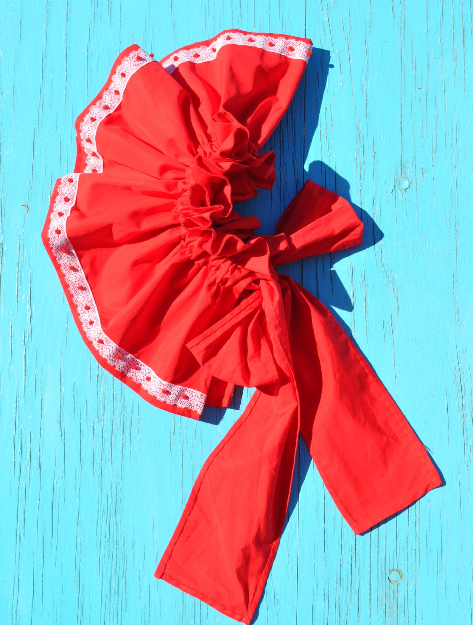 Extra Large Collar Detachable Collar Ruffle Red Collar - Etsy