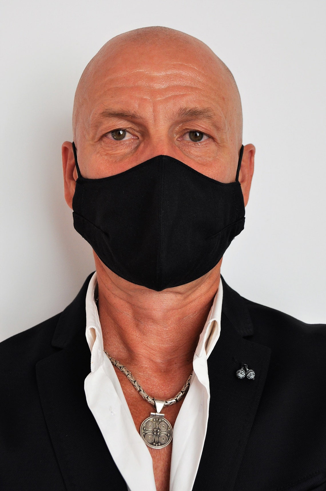 Total black men mask men mask with rubber duoble layer mask | Etsy