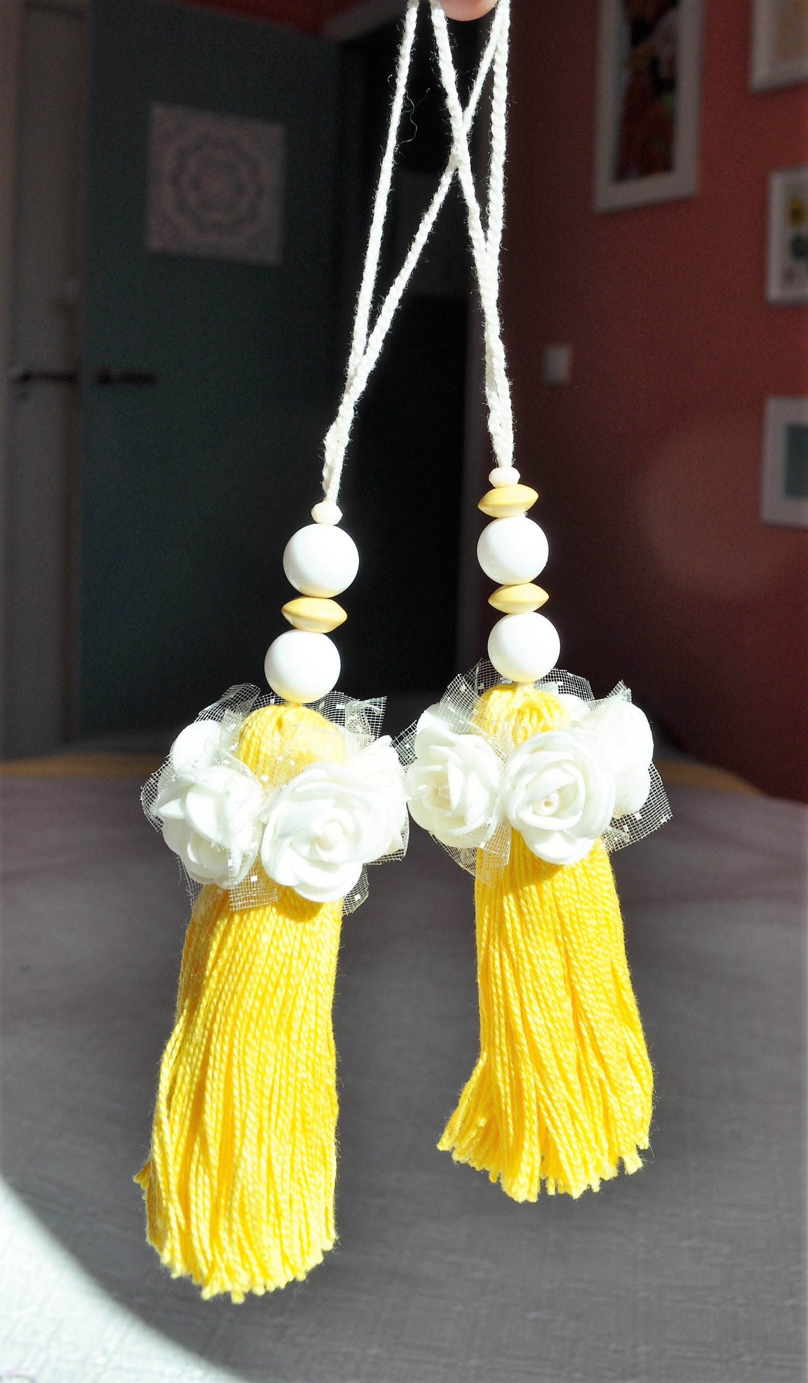 Decorative Tassel, Yellow Tassel Bags, Key Chain Tassel, Yellow Bag ...