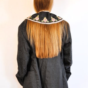 Embroidered Collar, Hand Embroidered, Peter Pan Collar, Brazilian Embroidery, DMC Yarn ...