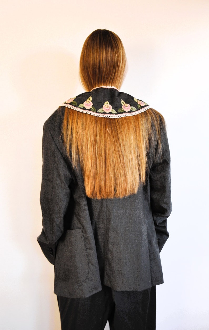Embroidered Collar, Hand Embroidered, Peter Pan Collar, Brazilian Embroidery, DMC Yarn ...
