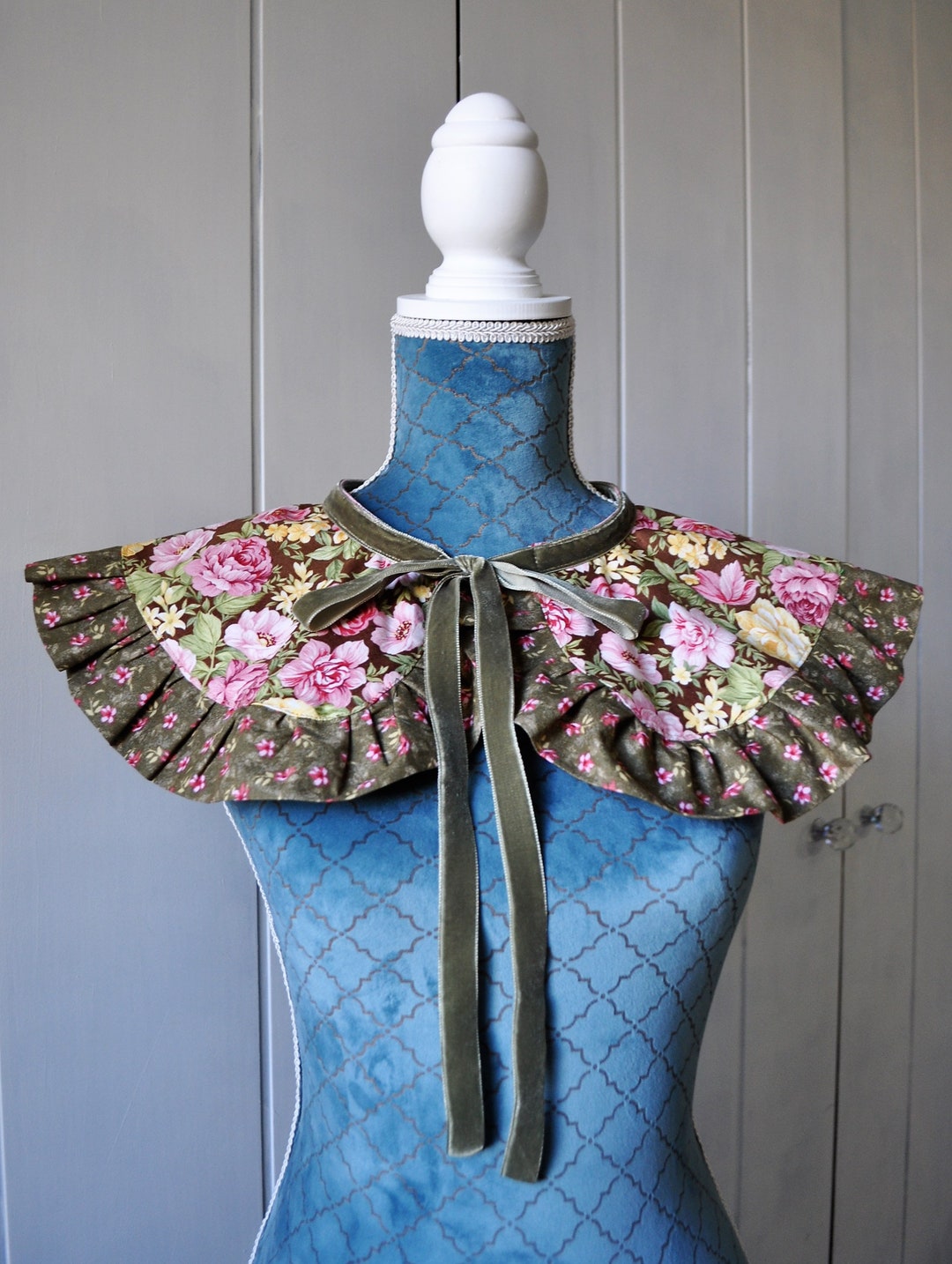 Extra Large Collar, Removable Collar, Peter Pan Collar, Rustic Large ...