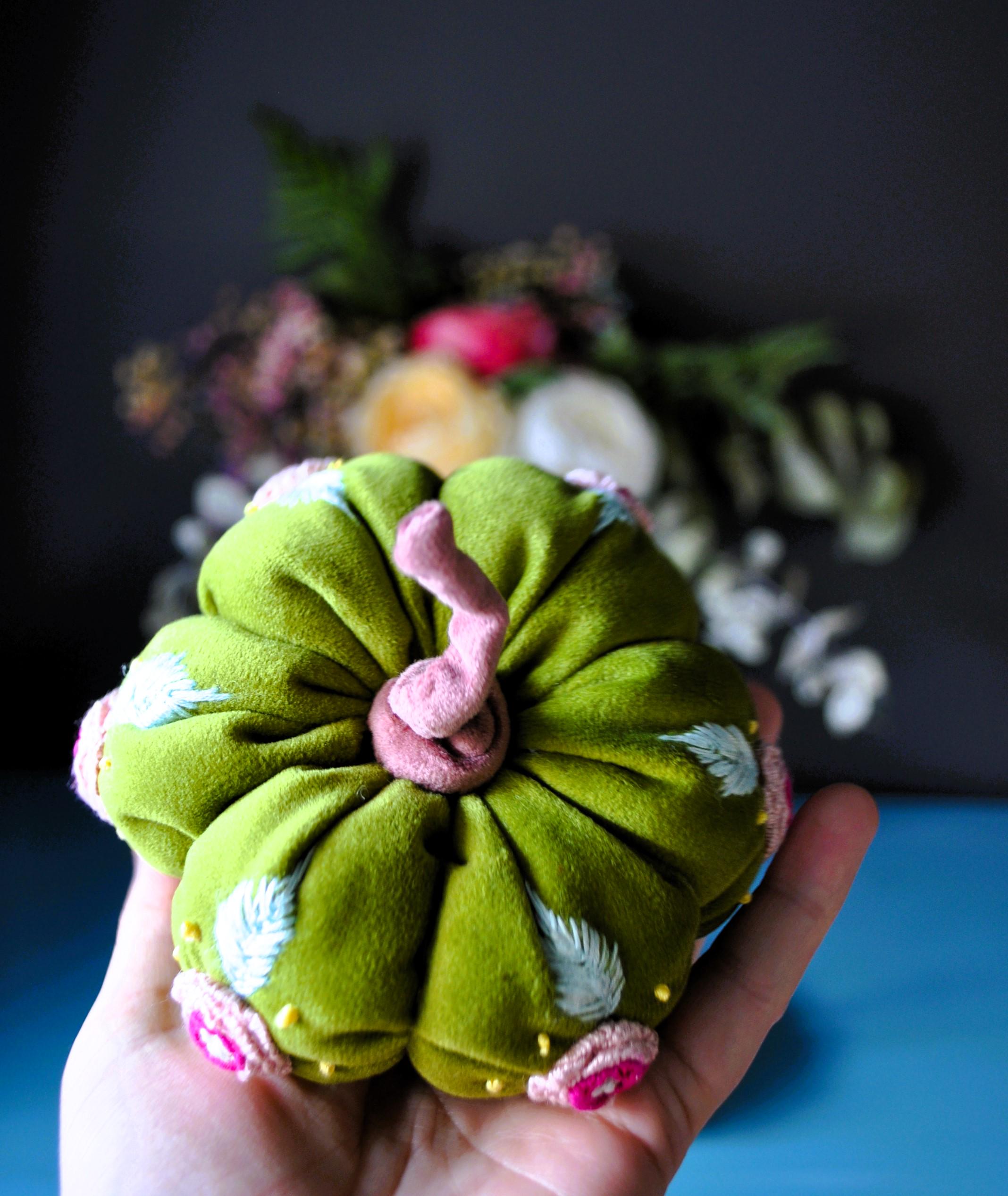 Embroidered Pumpkins, Handmade Pumpkins, Decoration Pumpkins, Yellow ...